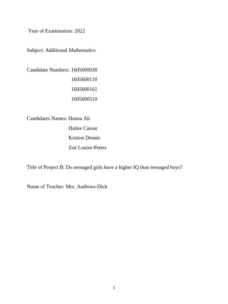 Add-Maths S.B.a Final Draft | PDF | Descriptive Statistics ...
