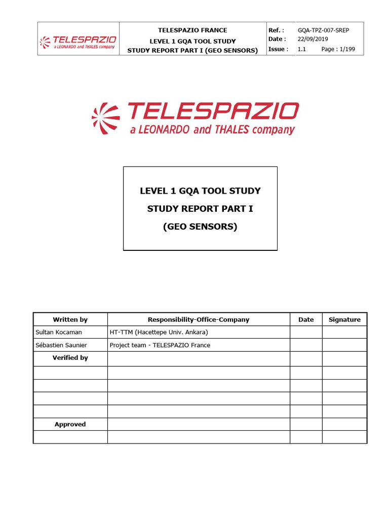 GQA-TPZ-007-SREP - 1.1 - Part1 - Final | PDF | Recording | Algorithms