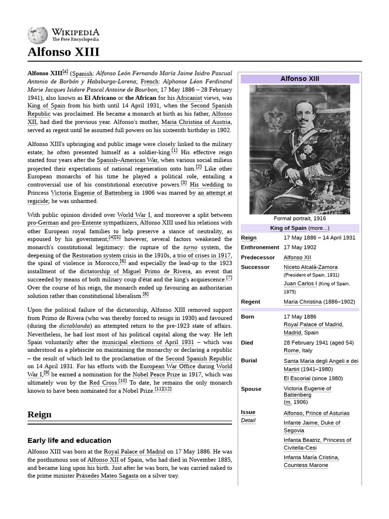Alfonso_XIII | PDF