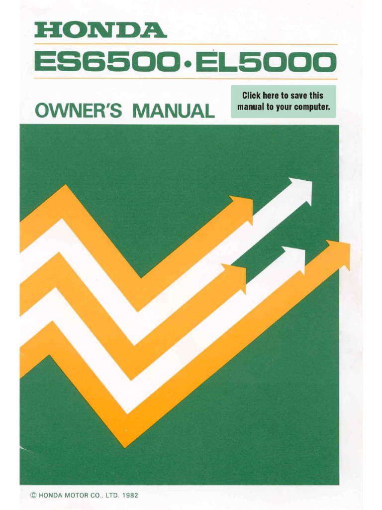 Honda Ex550-395 Generator 1-9 | PDF