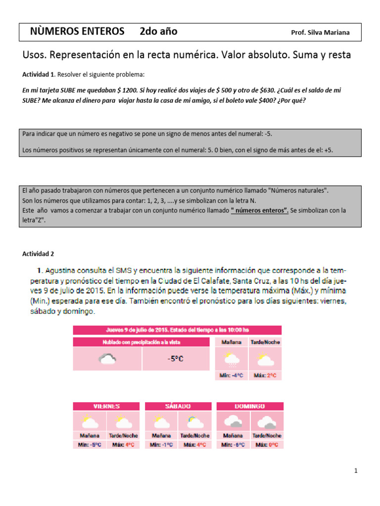 N-Meros Enteros1 25 | PDF | Entero | Números