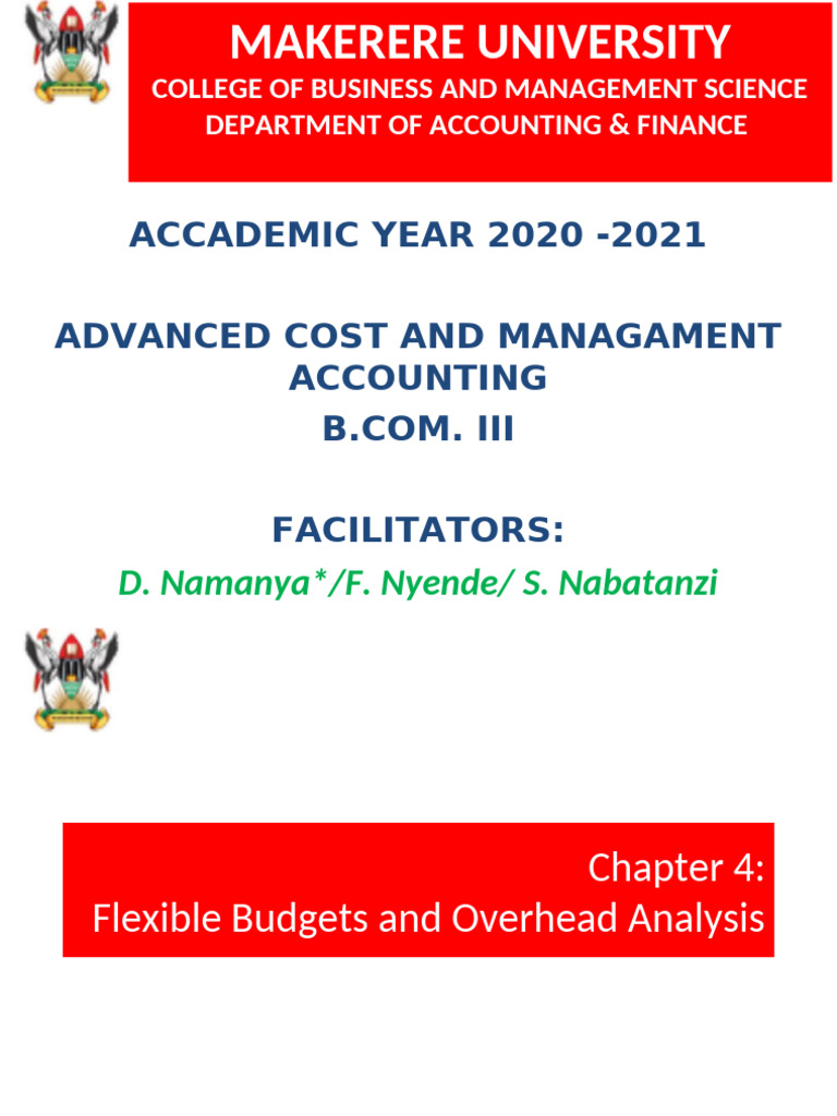 Flexible Budgets and Overhead Analysis - (SEP) | PDF | Variance | Budget