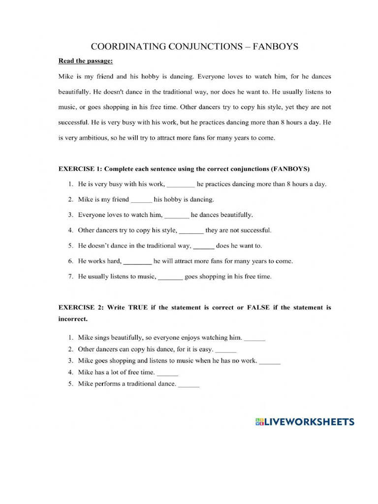Fanboys Answerkey | PDF