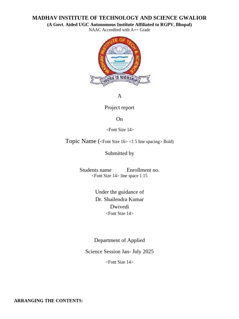 Sample For Preparing Project Report | PDF