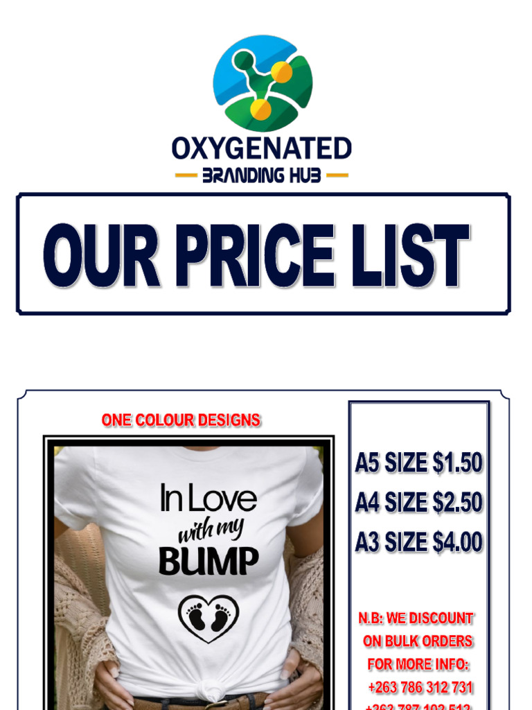 Oxygenated Branding Price List | PDF