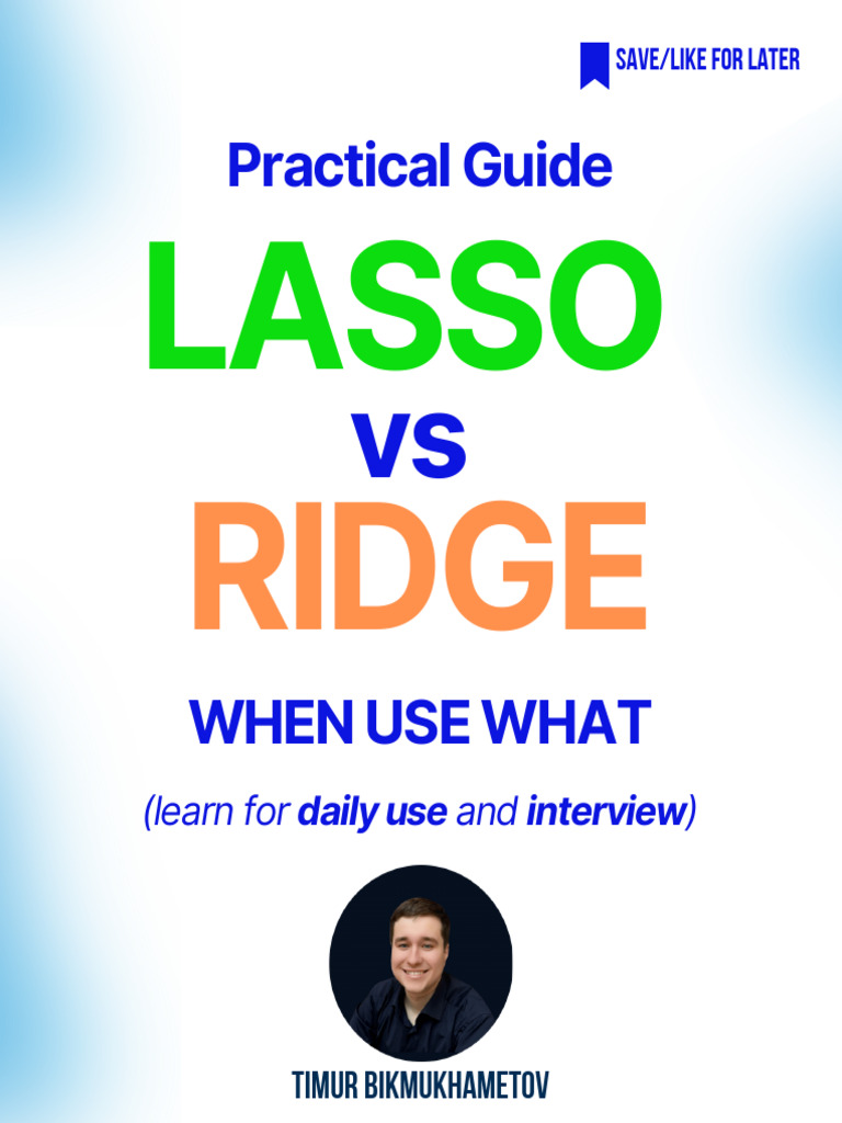 LASSO vs Ridge, When to Use What | PDF | Multivariate Statistics ...