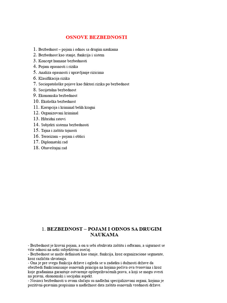 Osnove Bezbednosti | PDF