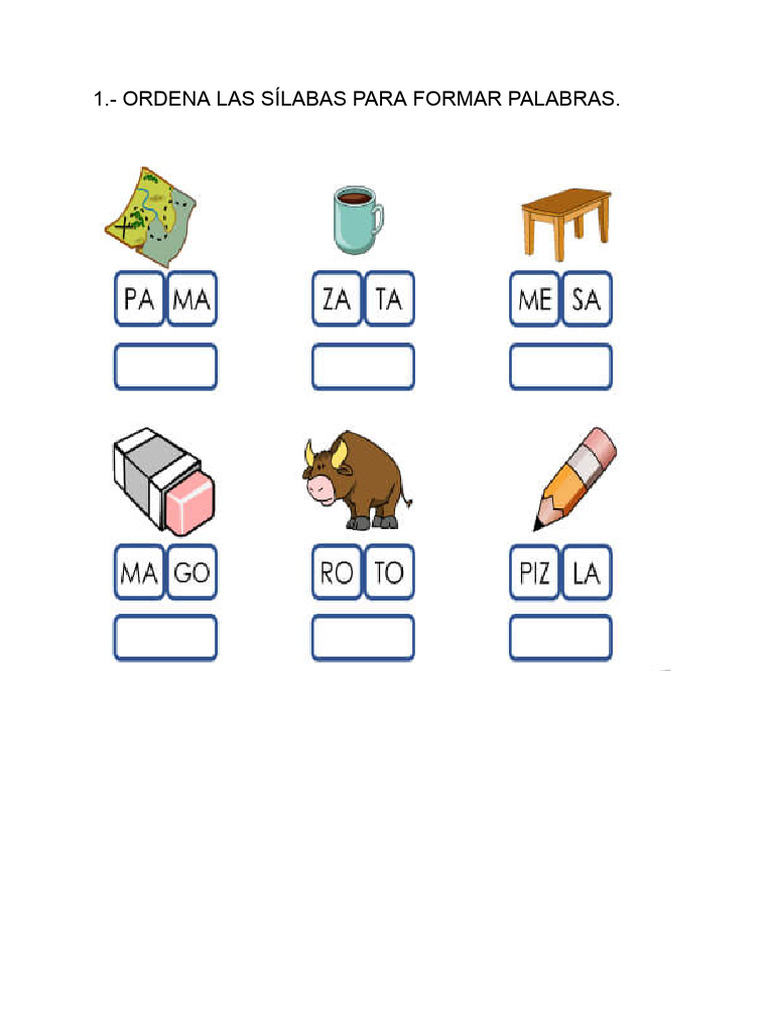 Ordenar Silabas | PDF