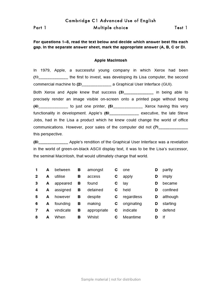 Cambridge C1 Advanced English Practice | PDF | Apple Inc. | Computing