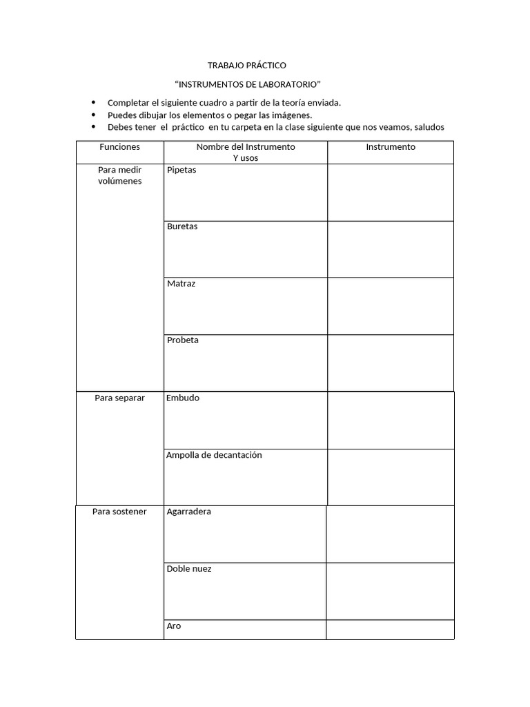 Instrumentos de Laboratorio y Seguridad | PDF