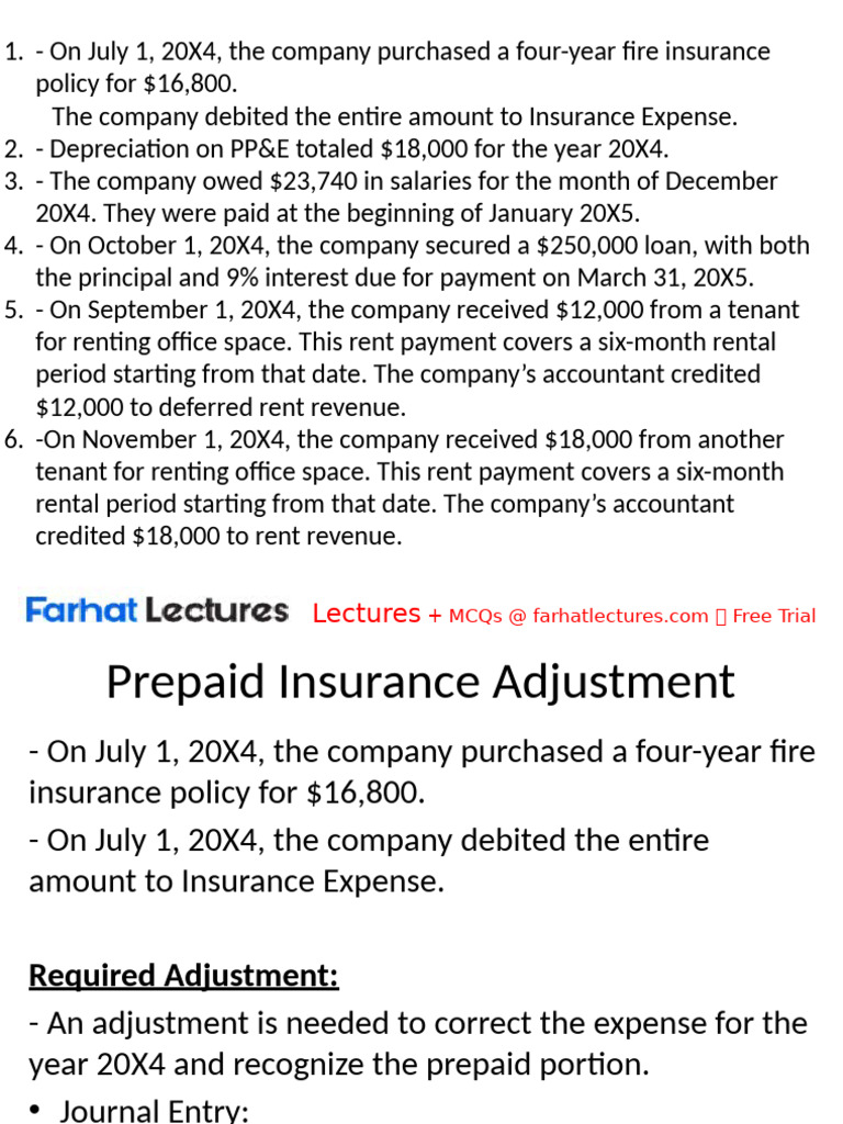 Adjusting Journal Entries Presentation-Example | PDF | Debits And ...