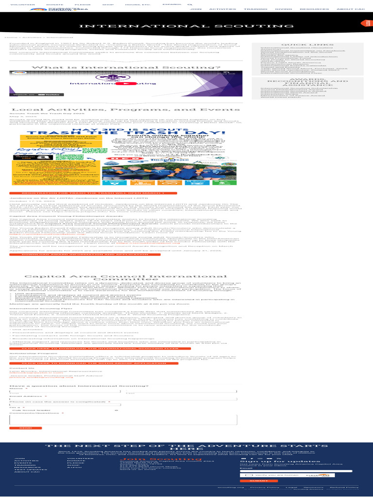 International Scouting Activities Overview | PDF | Scouting | Youth ...