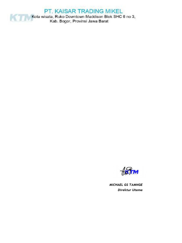 Surat Permohonan Modi KTM | PDF