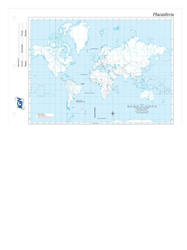 Mapa Planisferio Politico | PDF