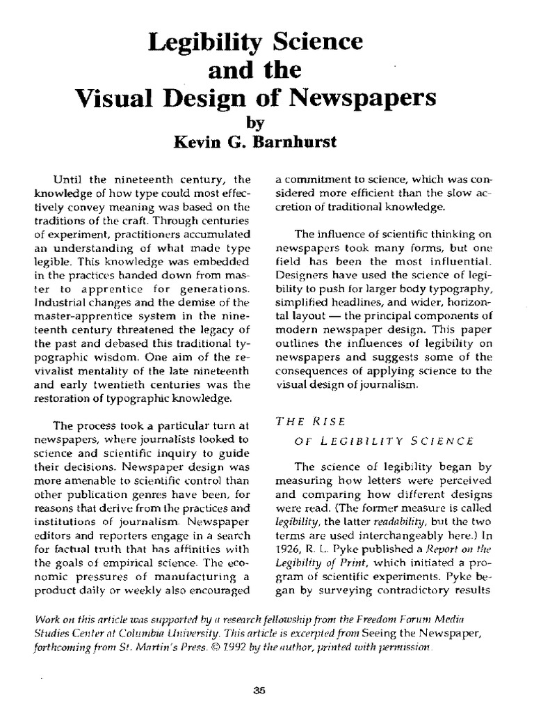 Legibility Science and The Visual Design | PDF | Typography | Typefaces