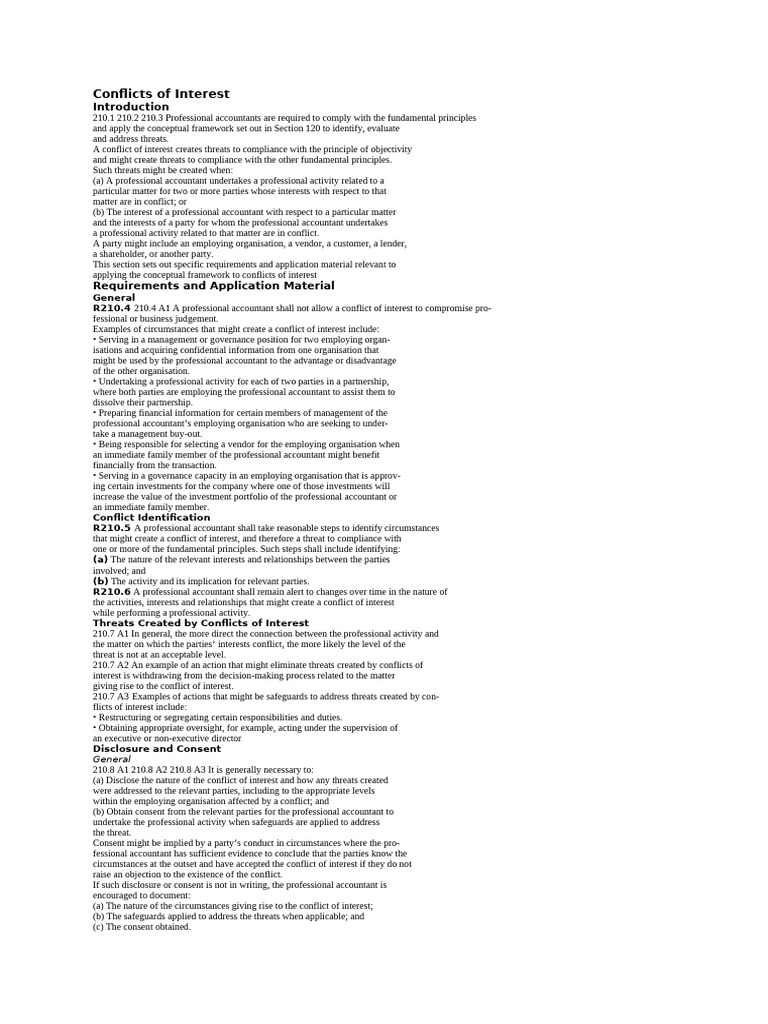 Managing Conflicts of Interest in Accounting | PDF | Regulatory Compliance | Conflict Of Interest