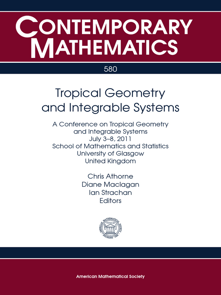 Tropical Geometry and Integrable Systems | PDF | Equations ...