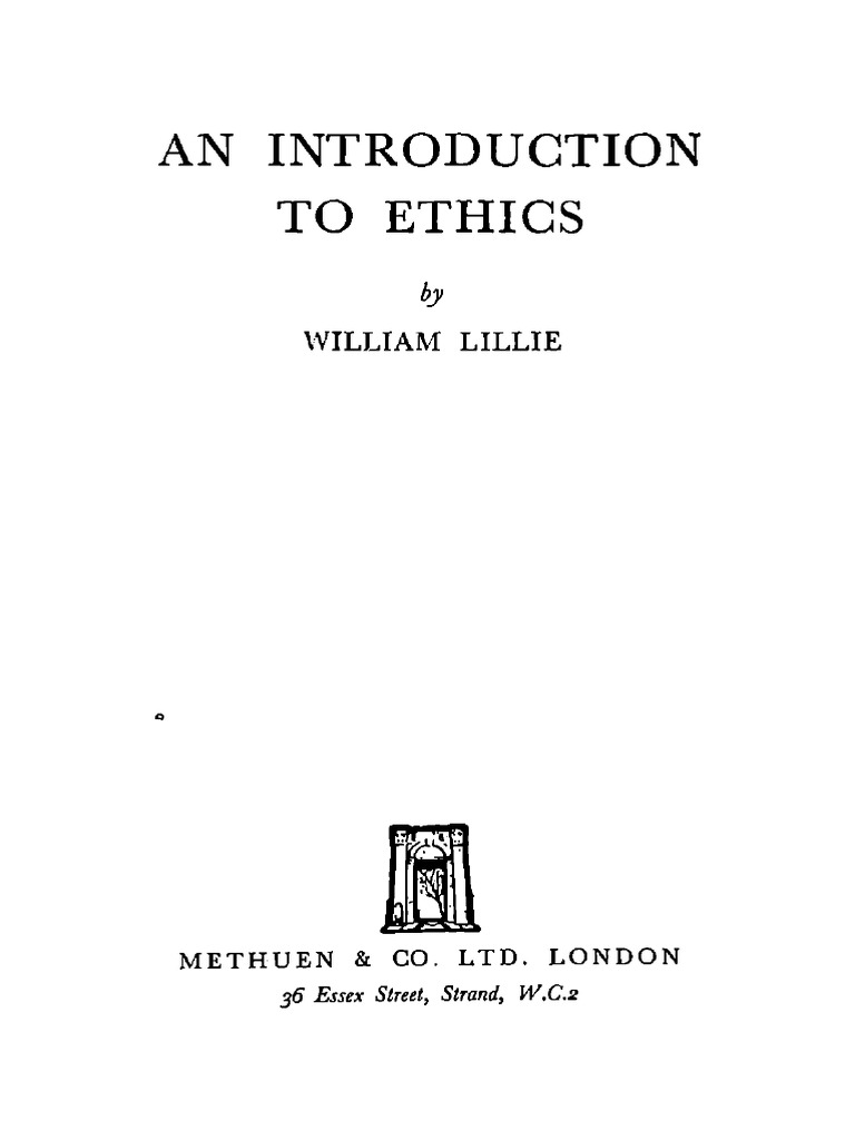 An Introduction To Ethics | PDF