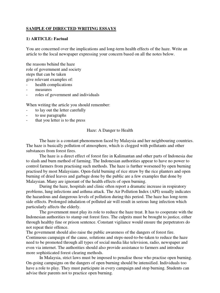 Sample Of Directed Writing Essays Helen Keller Smoking