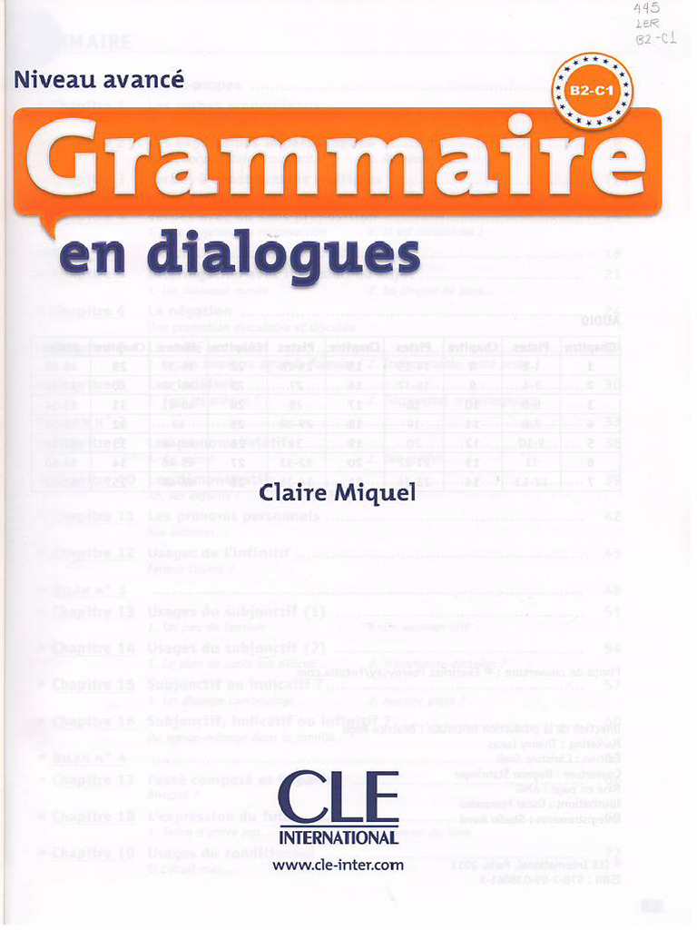 Grammaire en Dialogues. Niveau Avancé. B2-C1 (Sürüklenen) | PDF