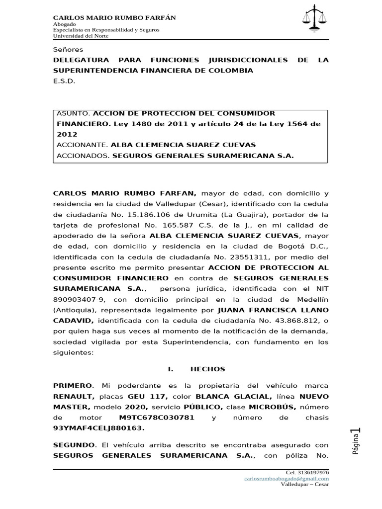 Accion de Proteccion Al Consumidor Financiero | PDF