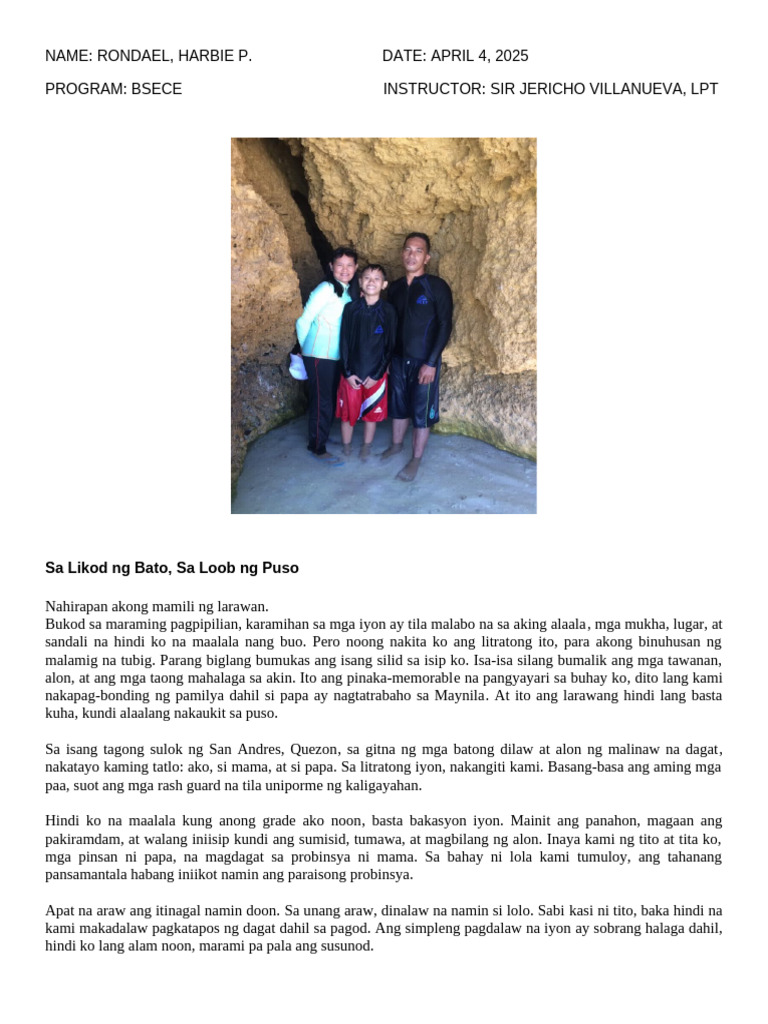 Template Document With Picture Box | PDF