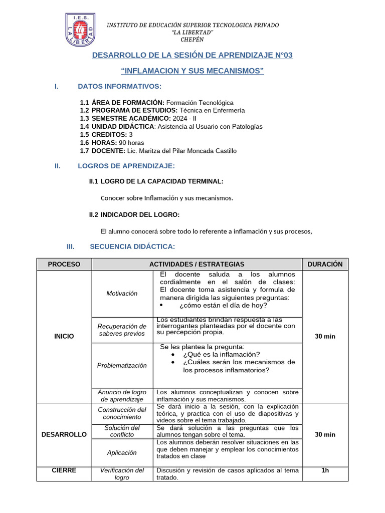 SESION N°3 | PDF | Maestros | Aprendizaje