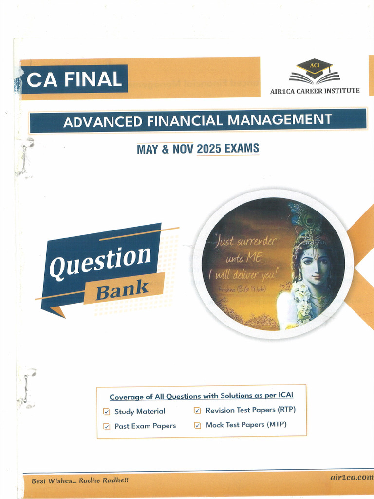 Ajay Agarwal - AFM Question Bank For May 25 | PDF