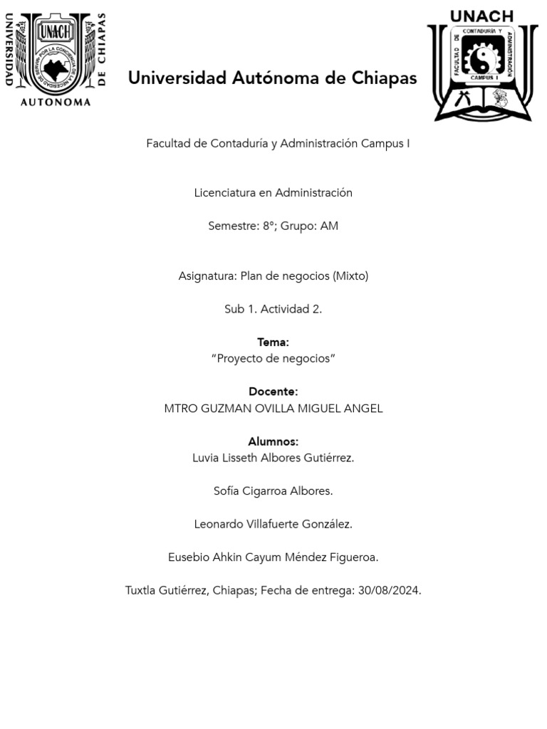 Proyecto de Negocios s1, A2 PDF | PDF | Business | Alimentos