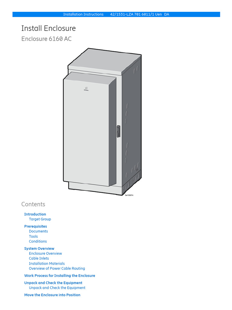 Enclosure Installation Guide 6160 AC | PDF | Power Supply | Pallet