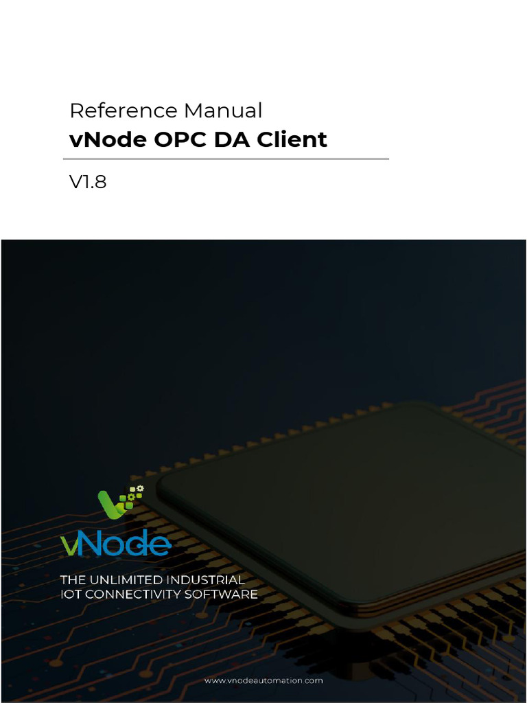VNode Manual OPC-DA Client v1-8 | PDF | Server (Computing) | Client (Computing)