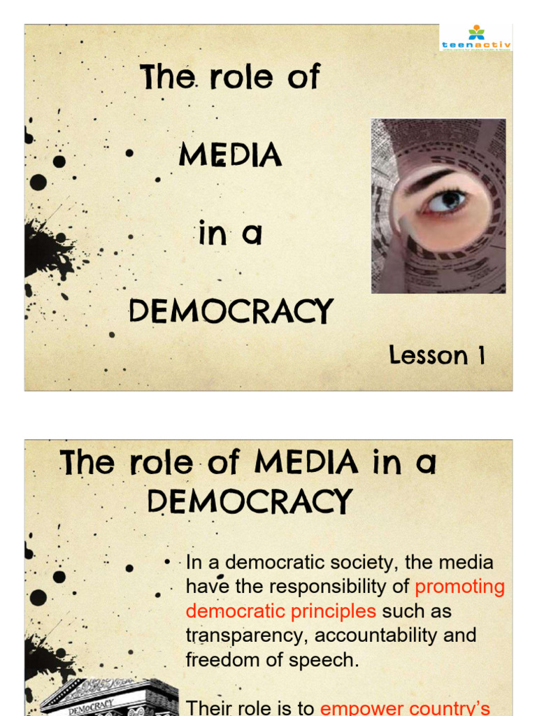 Media's Role in Democracy Explained | PDF | Democracy | Political Ideologies