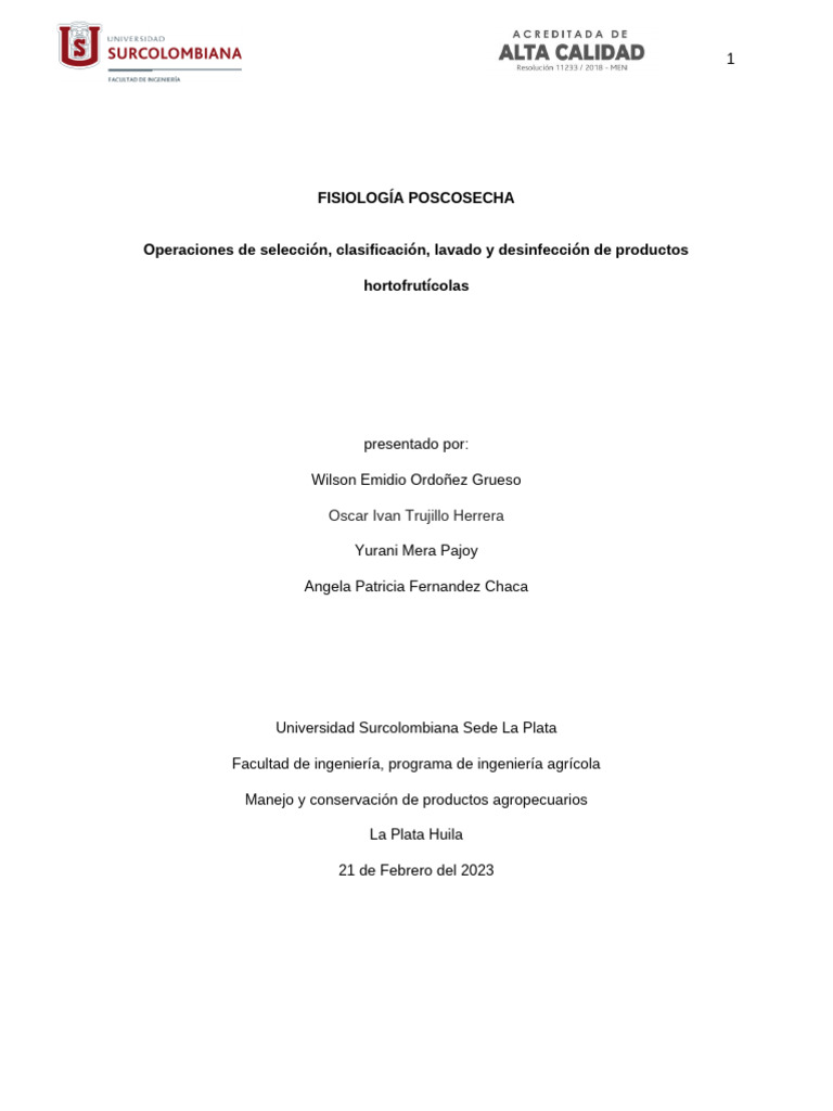 Fisiología Poscosecha | PDF | Agua
