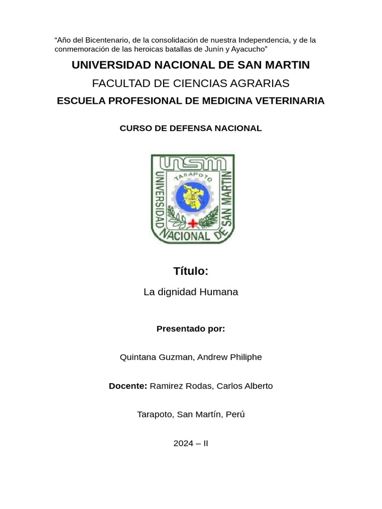 La Dignidad Humana en el Bicentenario | PDF