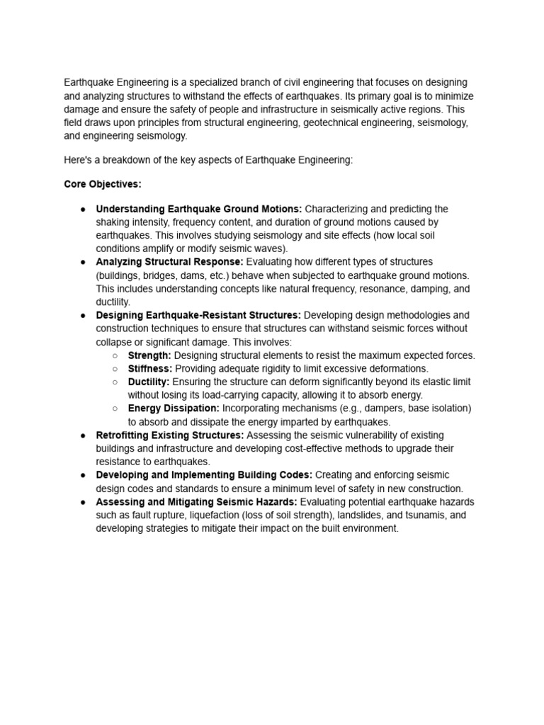 Earthquake Engineering: Design & Safety | PDF | Earthquake Engineering ...