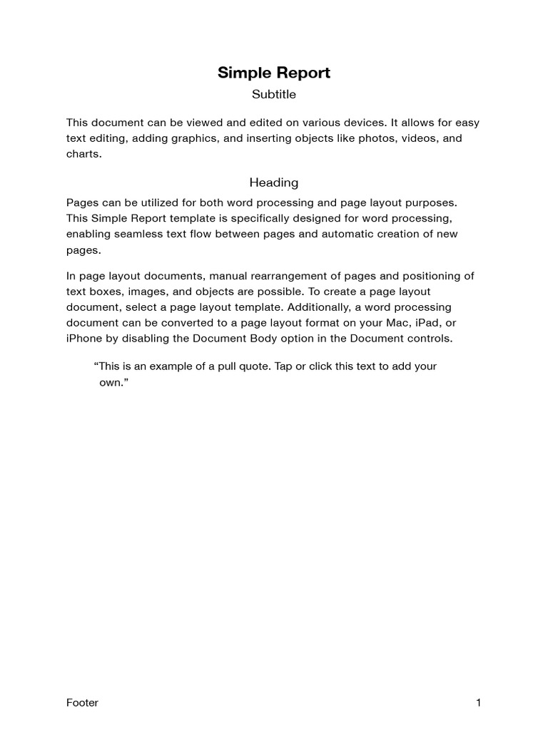 Simple Report: Subtitle | PDF