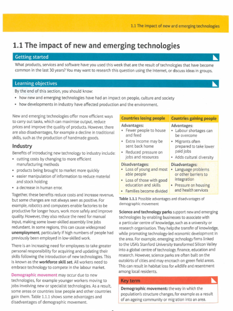 1.1 The Impact of New and Emerging Technologies | PDF | Recycling | Waste
