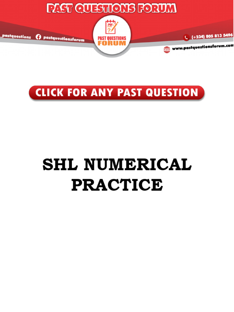 SHL Practice Pack Opt Phmbi2 | PDF | Present Value | Multiplication