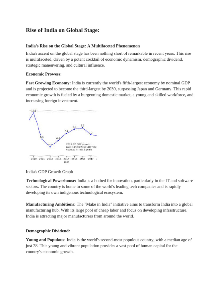 Rise of India On Global Stage | PDF | Nasa | China