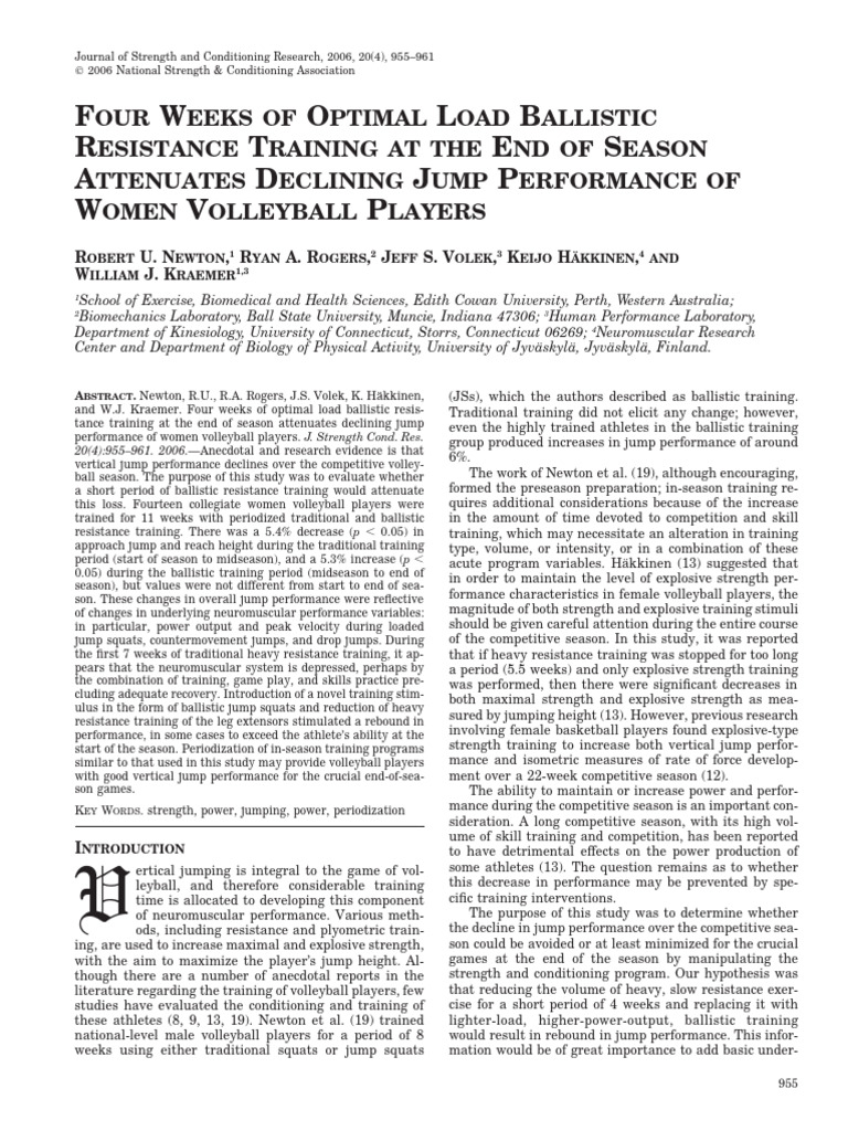 Four Weeks of Optimal Load Ballistic Resistance.37 | PDF | Strength ...
