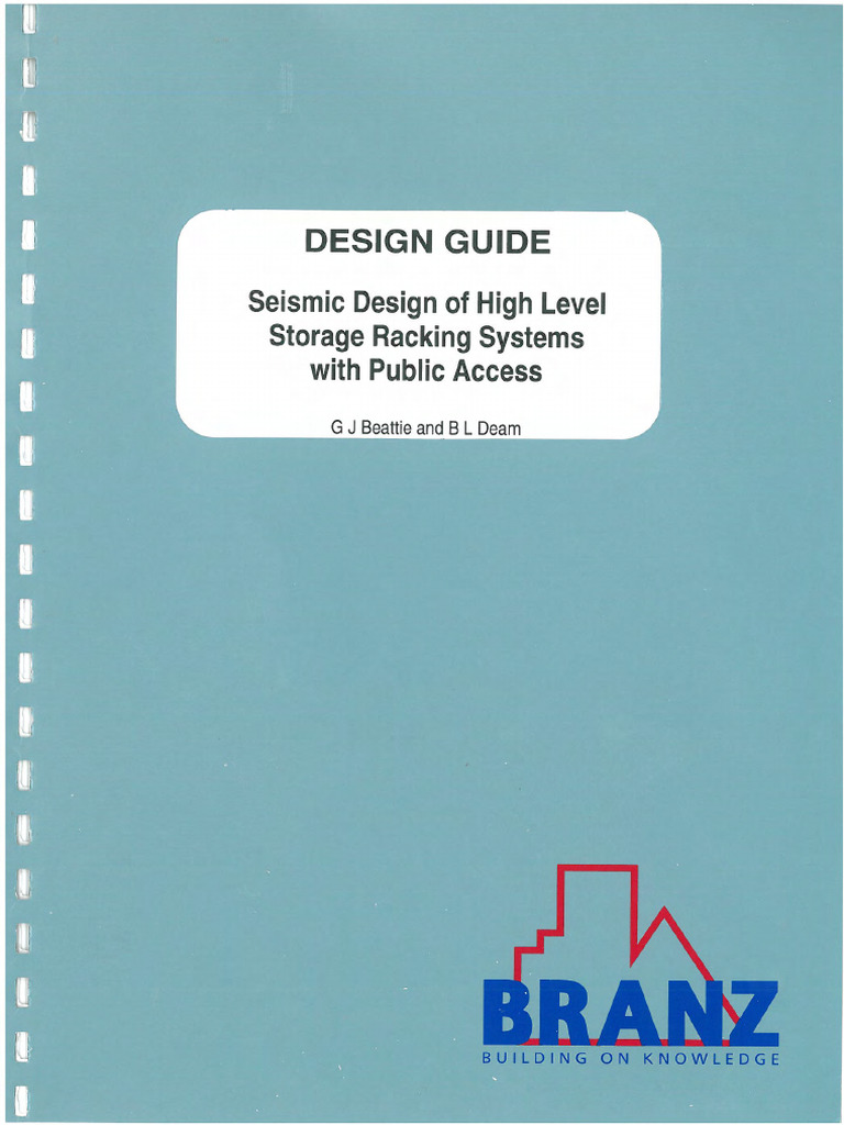338 Seismic Design High Level Storage Racking (Red) | PDF
