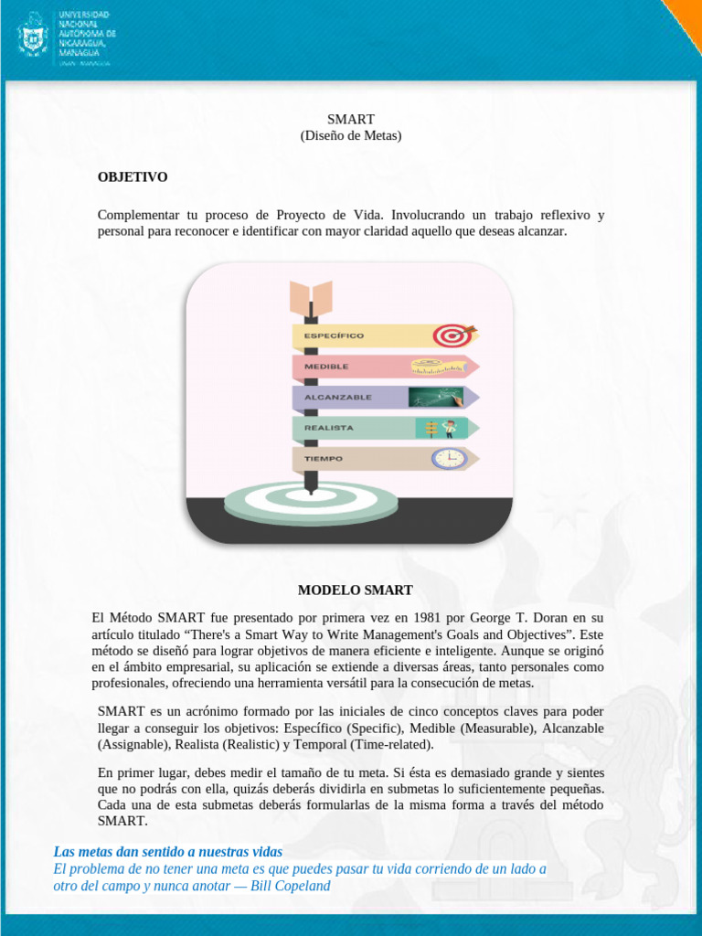 Método SMART de George T. Doran | PDF