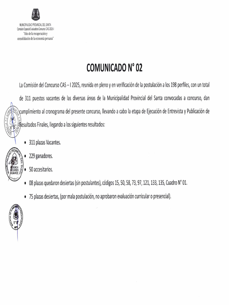 Comunicado II Cas 2025 | PDF