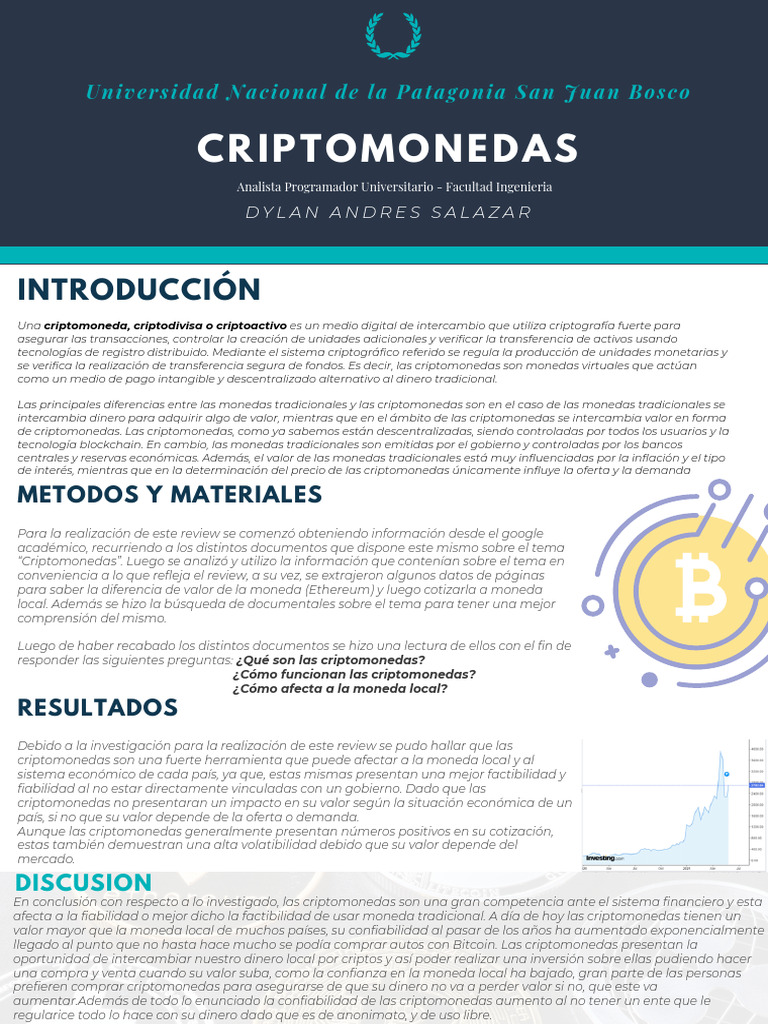 Poster Criptomonedas - SalazarDylanAndres | PDF | Criptomoneda | Moneda