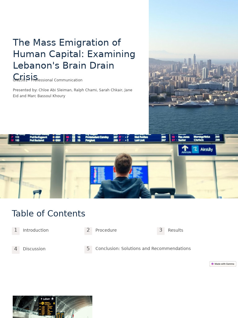 Brain Drain Crisis in Lebanon | PDF | Human Capital Flight | Lebanon