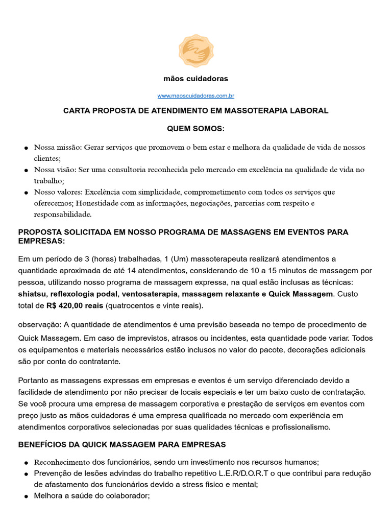 Carta de Proposta BB - 20250407 - 114543 - 0000 | PDF | Massagem | Dor