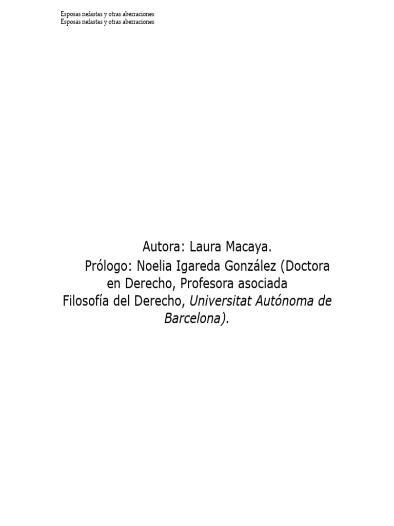 Esposas Nefastas - Macaya | PDF | Mujer | Feminismo