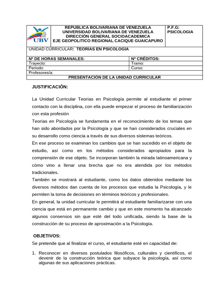 UC Teor S en Psicolog | PDF | Sicología | Teoría