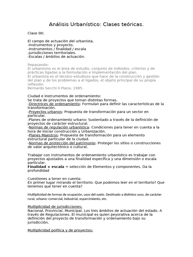 Clases Teoricas | PDF | Urbanismo | Paisaje