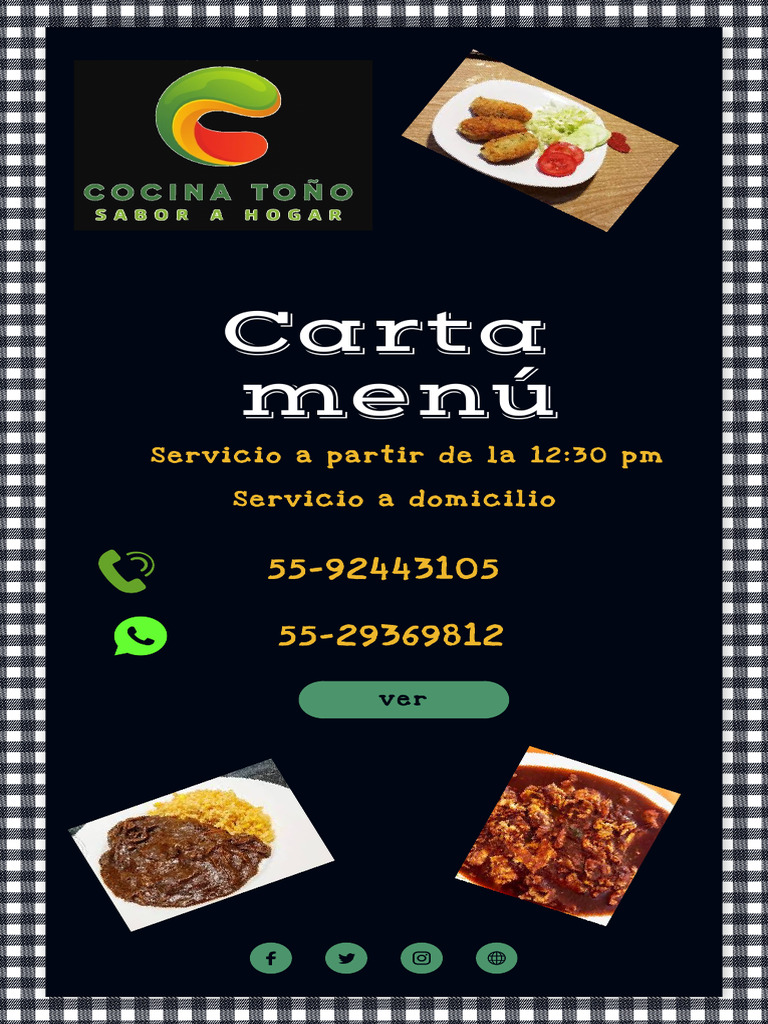Menú de Guisados y Comida a Domicilio | PDF